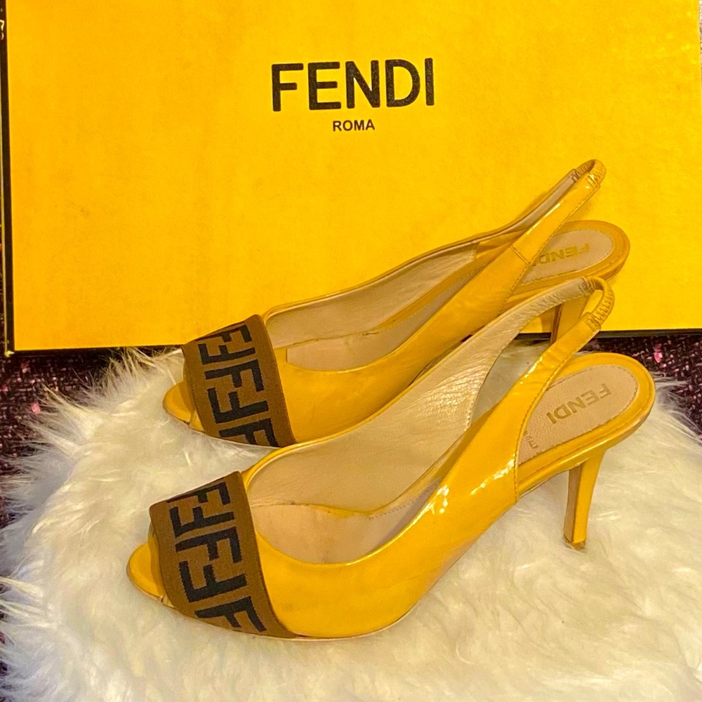 Fendi Heels Sling Sandals Shoes Pumps Designer - Gem